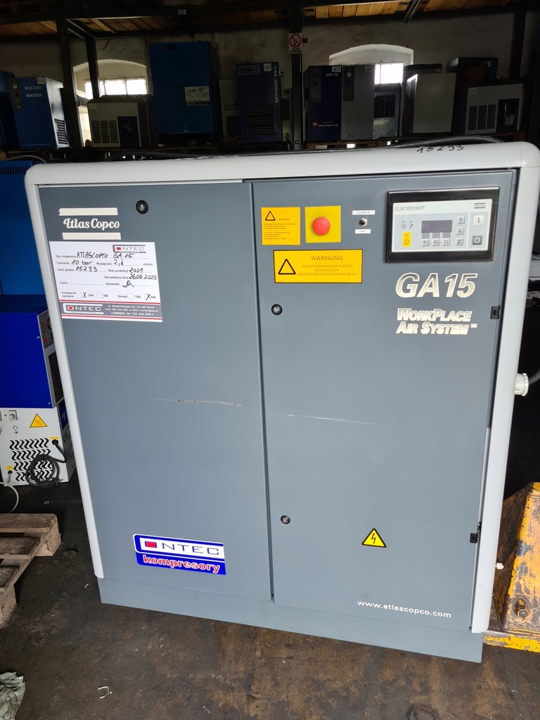 Kompresor śrubowy ATLAS COPCO GA 15 - 13899997706 - oficjalne archiwum Allegro