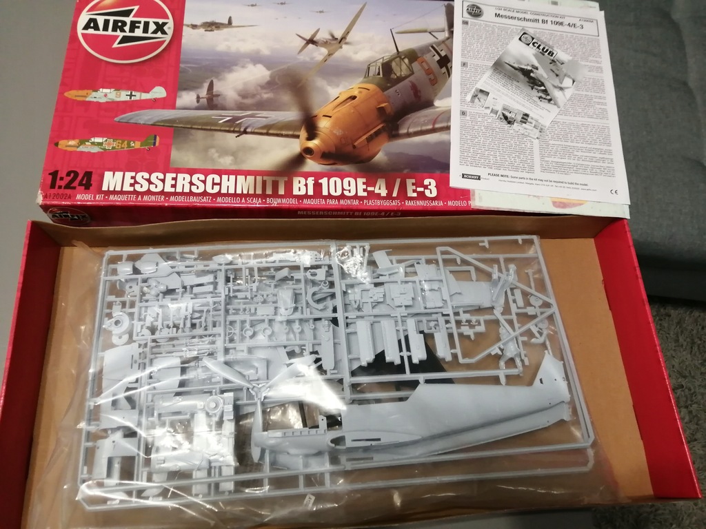 Airfix Messerschmitt Bf-109E Skala: 1:24 A12002A - 7921594867 - oficjalne archiwum Allegro