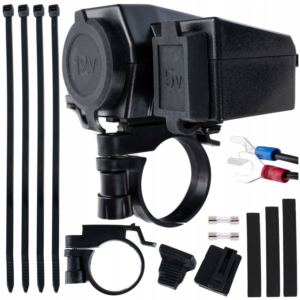 WODOODPORNE GNIAZDO ZAPALNICZKI 12V + USB 5V - 8101487830 - oficjalne archiwum Allegro