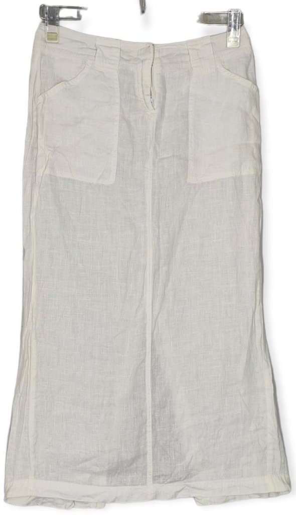 5705-2 ...EASY... a#g LNIANA BIALA SPODNICA r.38 - 13181910681 ...