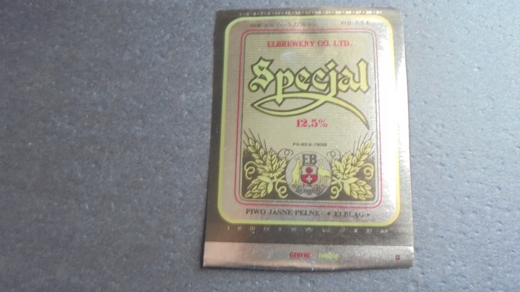 Stara etykieta browar Elbląg - - 13544445459 - oficjalne archiwum Allegro