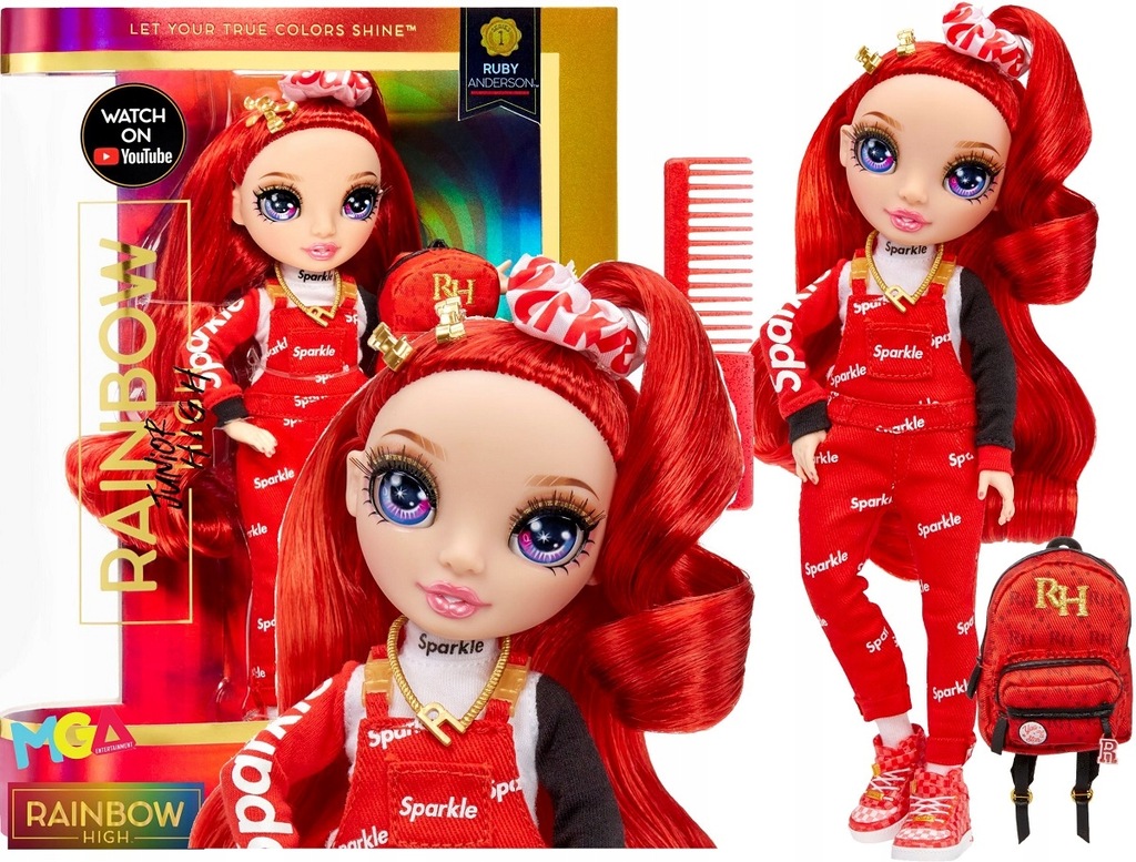 Lalka Rainbow High Junior Ruby Anderson (czerwona) - 12182872471 ...