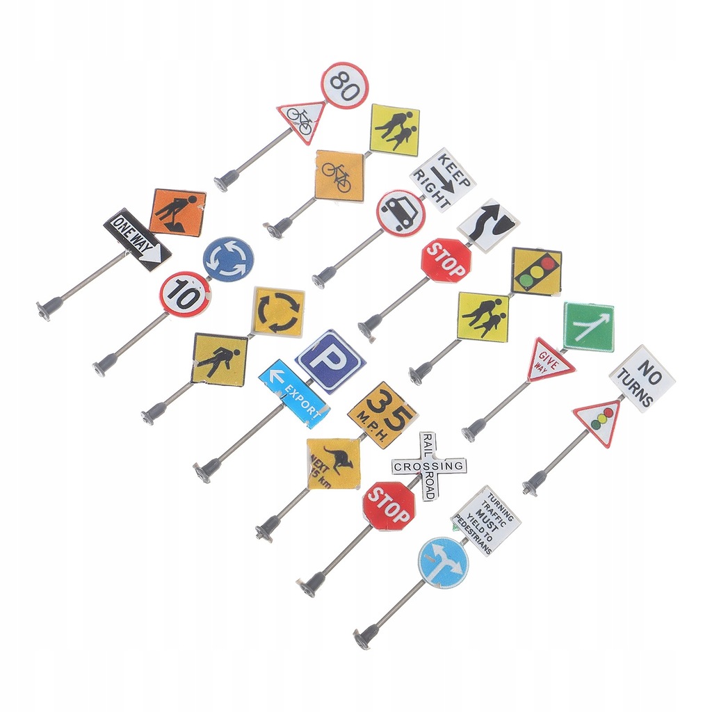 14 sztuk ozdoby Znaki drogowe zestaw - 12946897782 - oficjalne archiwum Allegro
