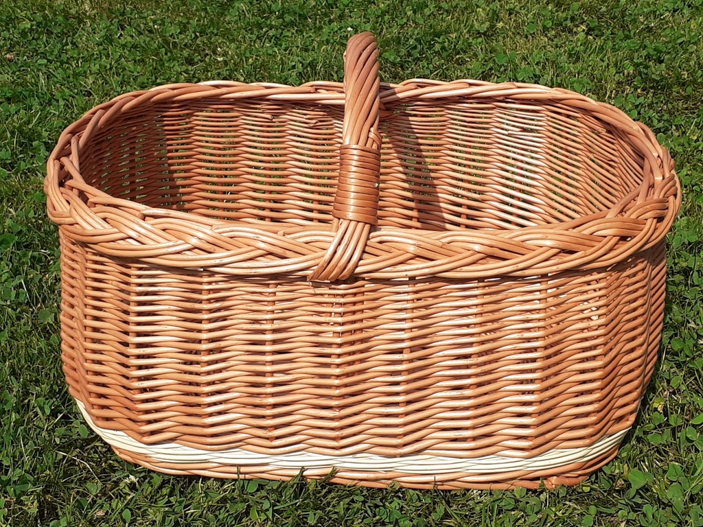 Kosz wiklinowy na grzyby koszyk zakupowy wiklina - 12526273415 ...
