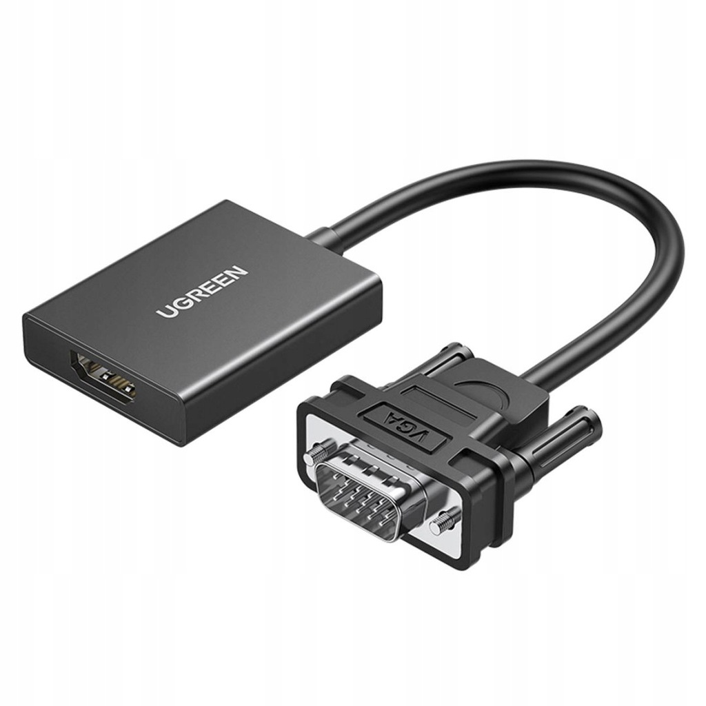 ADAPTER PRZEJŚCIÓWKA Z GNIAZDA VGA NA HDMI 15CM CZARNY - 17362434709 ...