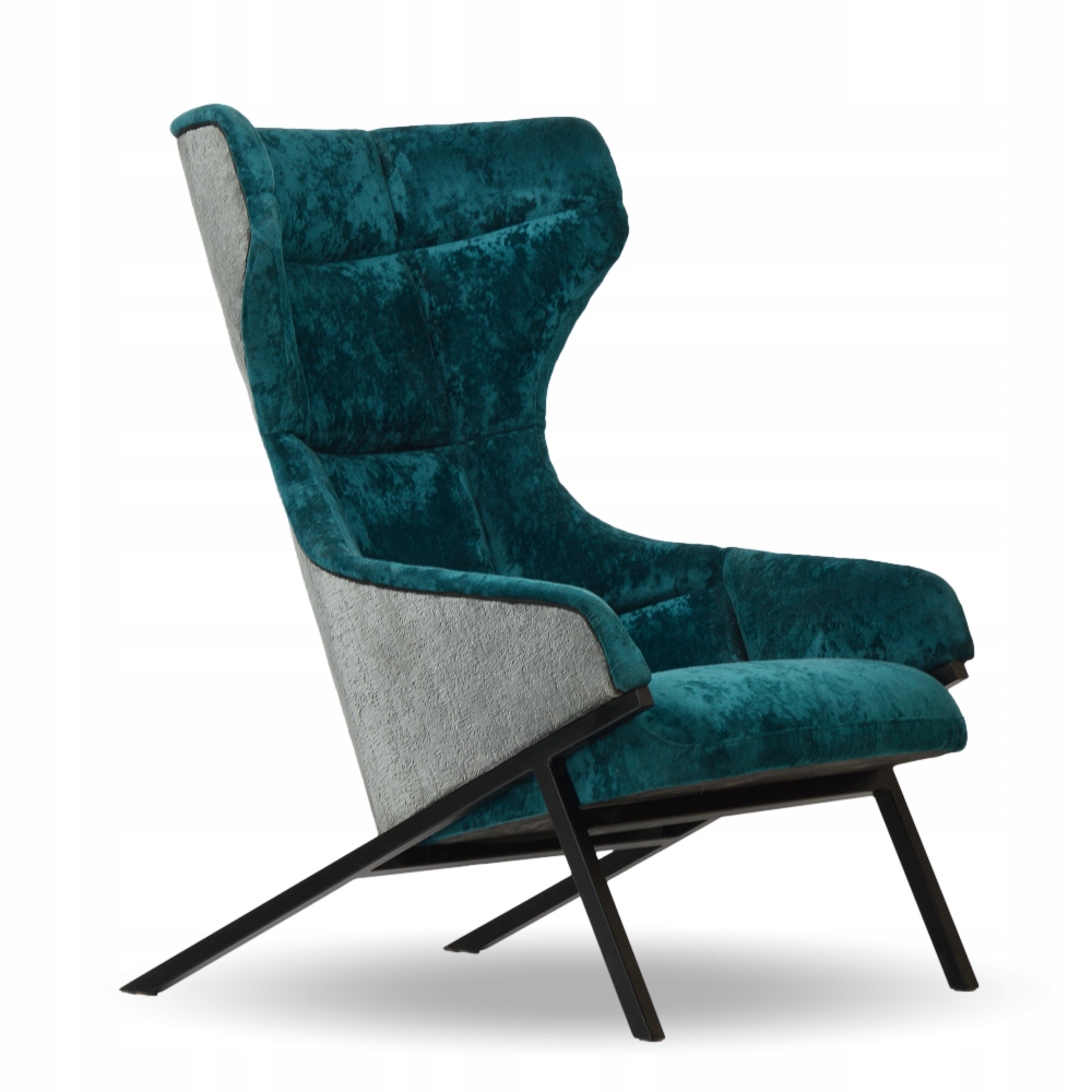 Fotel nowoczesny, glamour, pikowany, loft, uszak - 12216046110 ...