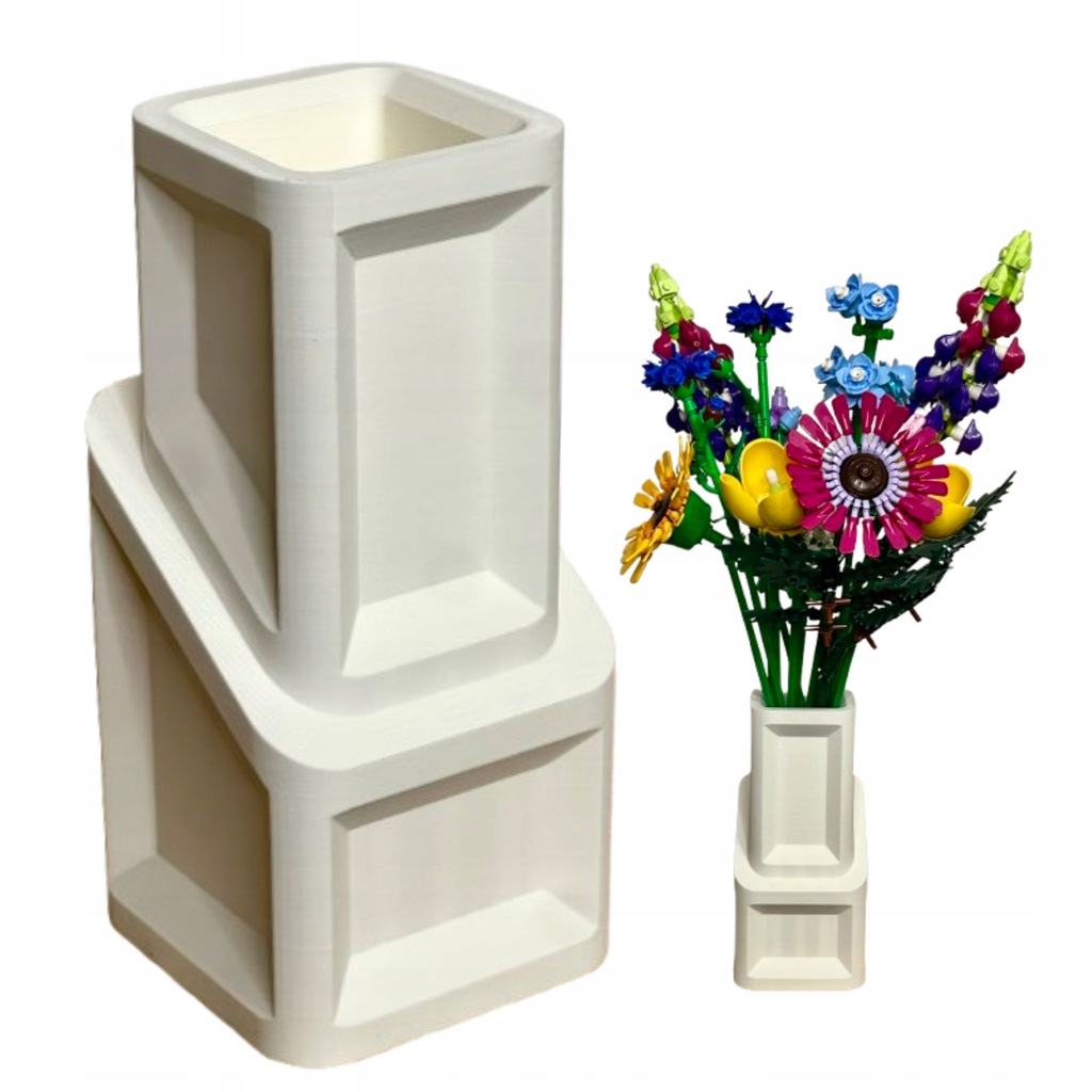 Unikalny wazon flakon na kwiaty LEGO ICONS suszone CANO 3D WYPRZEDAŻ ...