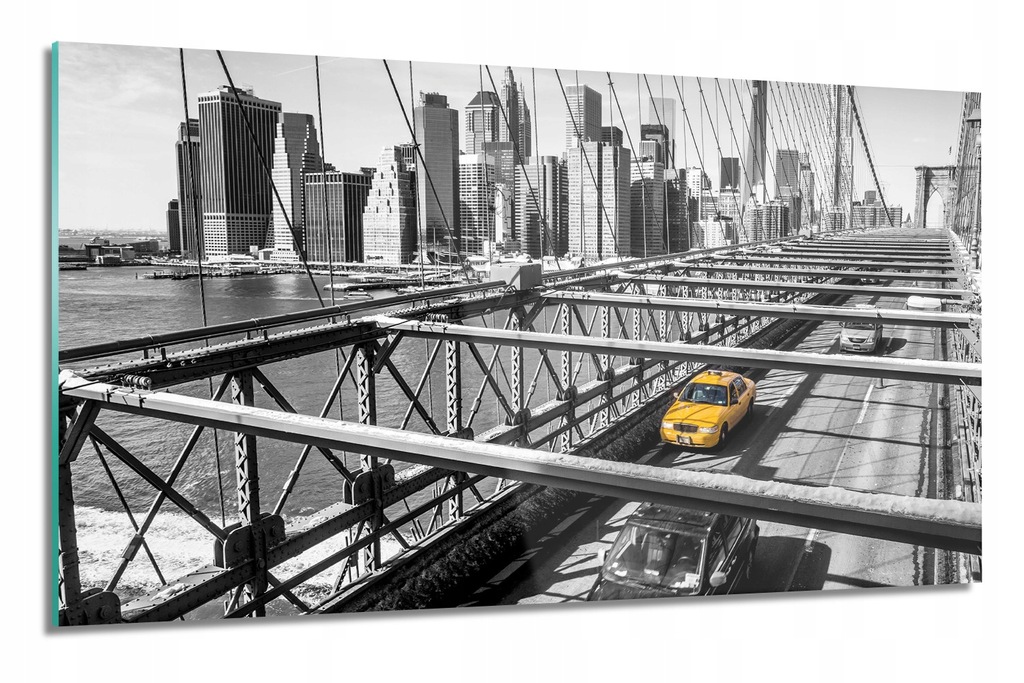 Most wieżowce rzeka dekor do kuchni lacobel 140x70 - 12108241561 ...