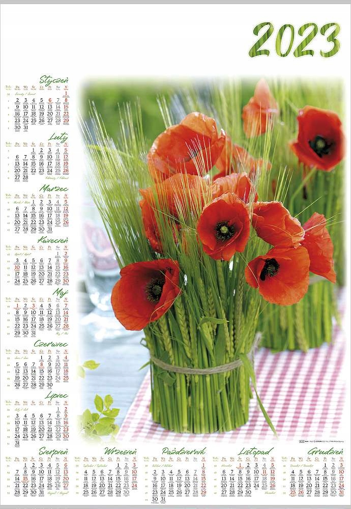 2023 PL12 MAKI KALENDARZ PLAKATOWY - 12575093845 - oficjalne archiwum Allegro