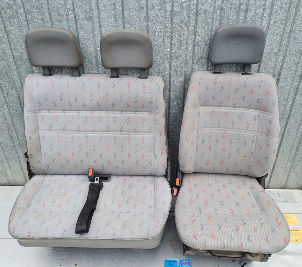 VW T4 FOTEL SIEDZENIE KIEROWCY PASARZERA KOMPLET - 12707289329 ...