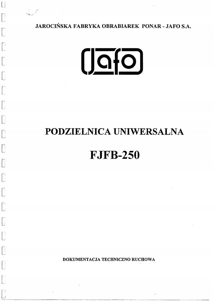DTR - Podzielnica uniwersalna FJFB-250 - 7604912742 - oficjalne ...