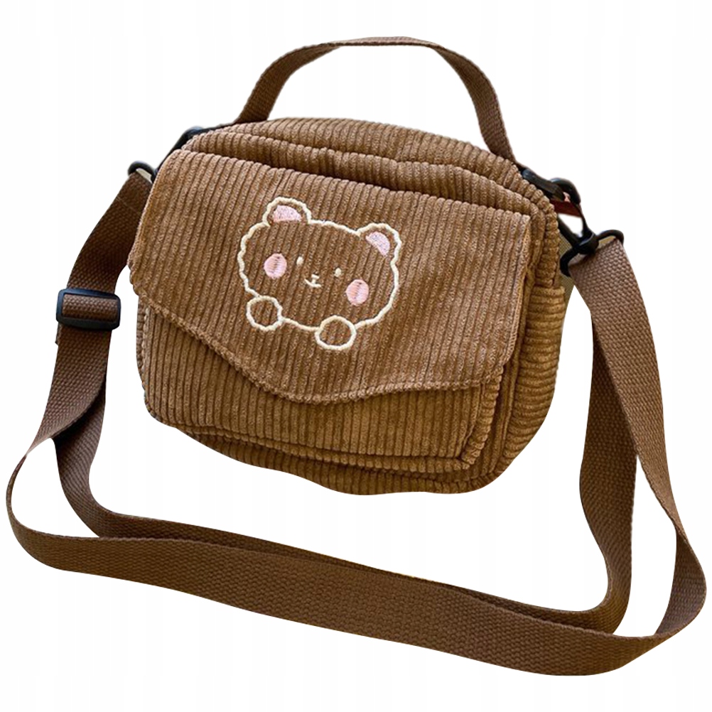 Embroidered Bear Bag Shoulder Bags Cartoon Student - 13358709299 ...