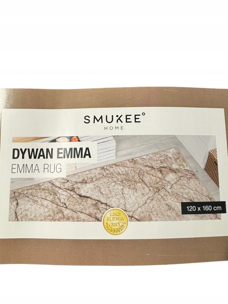 smukee home dywan EMMA rug 120 x 160 cm odcienie brązu i białego beże ...