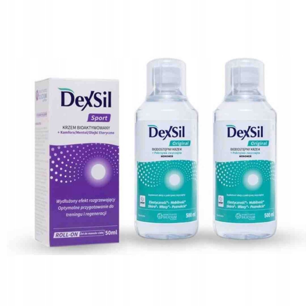 DexSil Original krzem w płynie x 2 + GRATIS żel - 12811881784 ...