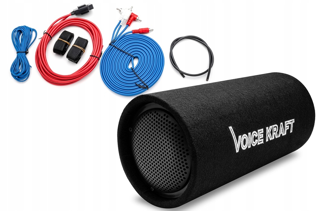 Subwoofer Aktywny do Auta Tuba Wzmacniacz + kable - 12063960536 - oficjalne archiwum Allegro