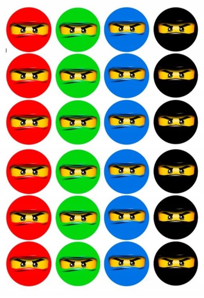 Opłatek tort Urodziny Lego NinJago Boki Tortu A4 - 11628670904 ...