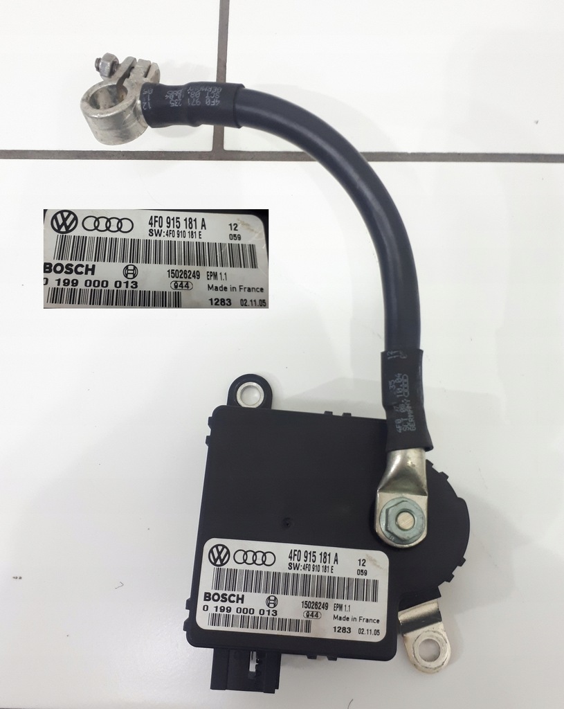 AUDI A6 C6 MODUŁ AKUMULATORA + KLEMA MINUSOWA 4F0 - 7935187817 ...