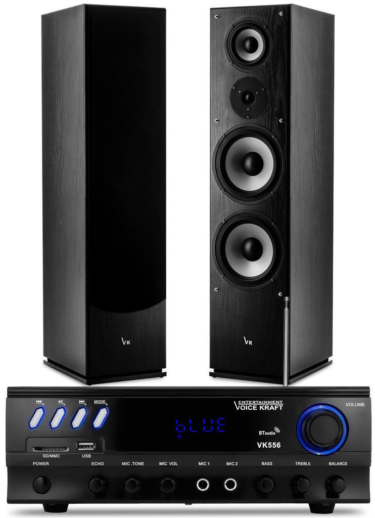 Kolumny Stereo Voice Kraft VK 6300 Wzmacniacz - 9725531671 - oficjalne archiwum Allegro