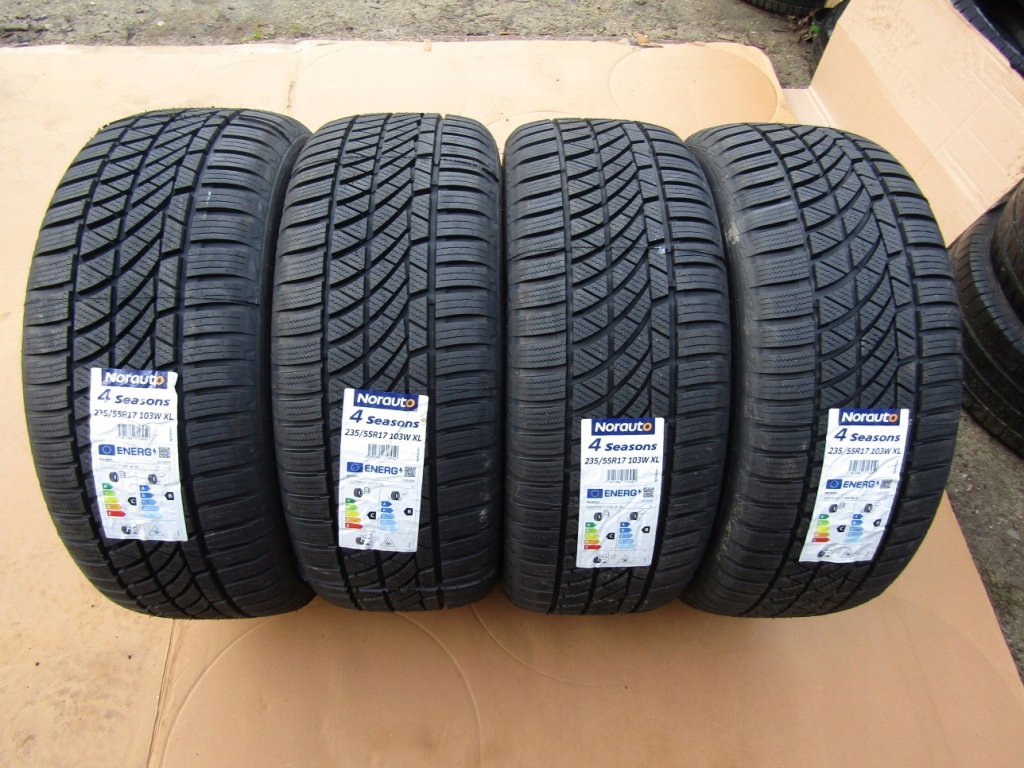 4x Opony 235/55 17 103W XL Norauto Wielosezonowe 7,5 mm 2023r NOWE - 14276598141 - oficjalne ...