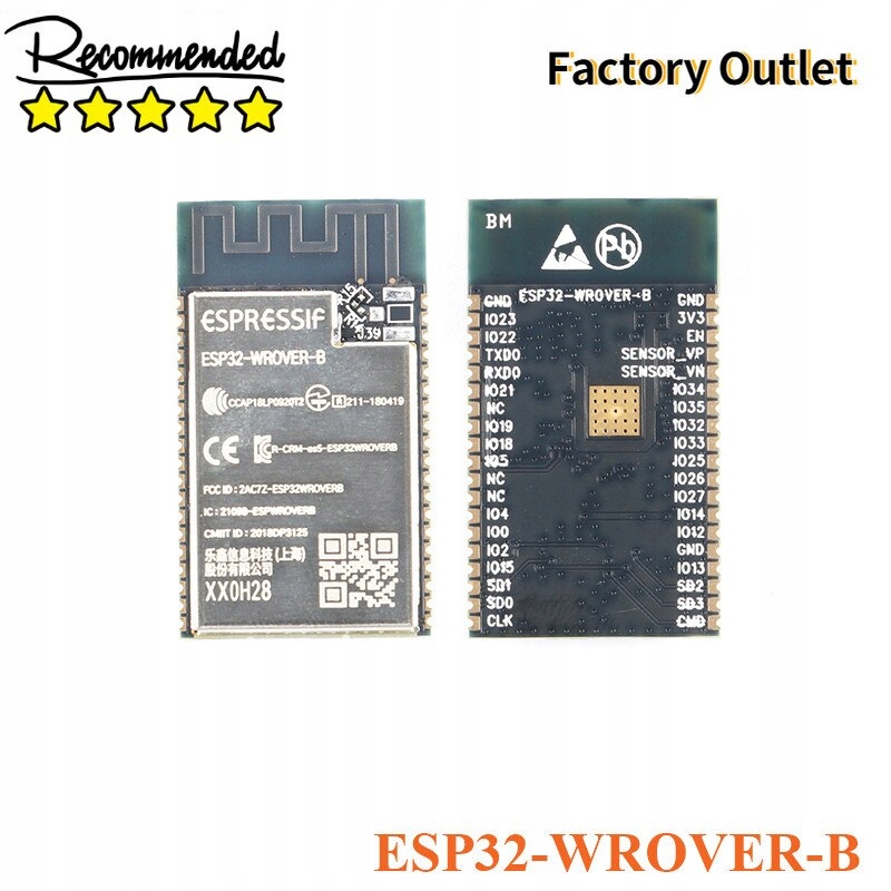 ESP32-WROVER-B bezprzewodowy moduł WiFi ESP32-WROV - 12426633296 - oficjalne archiwum Allegro