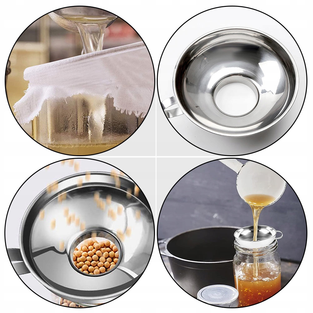 Metal Colander Stainless Steel Wide Mouth Funnel - 13569519160 ...