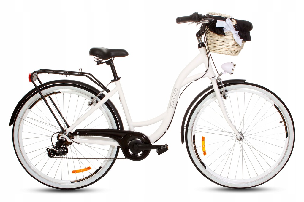 Damski rower miejski 28 ALU lekki SHIMANO 7 kosz - 8257736663 ...