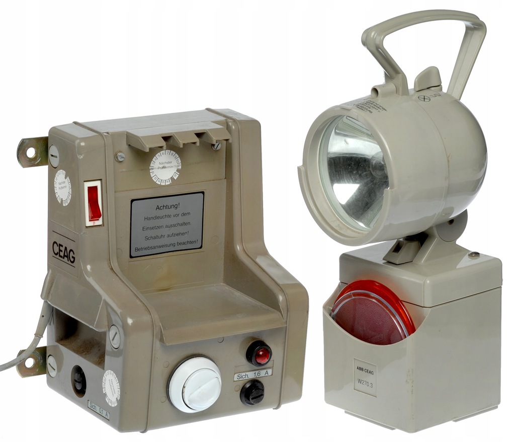 Reflektor ręczny akumulatorowy CEAG W270-3 sprawny - 10981201362 ...