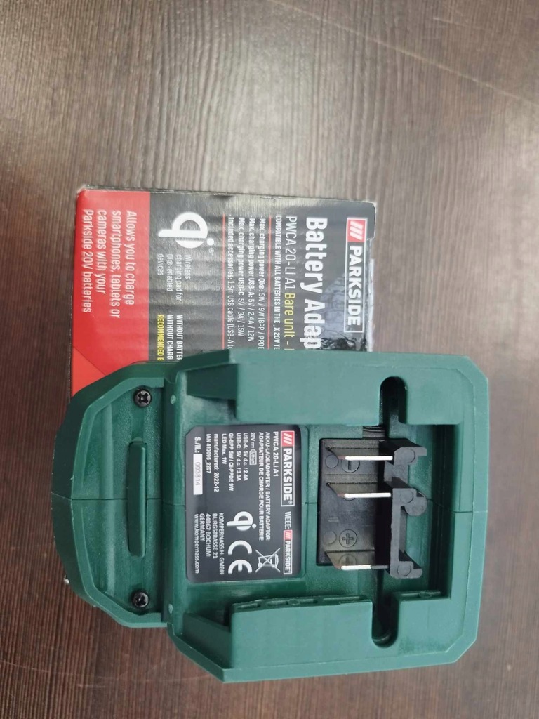 PARKSIDE Adapter do akumulatora 20 V z lampką LED - 14415742957 - oficjalne archiwum Allegro