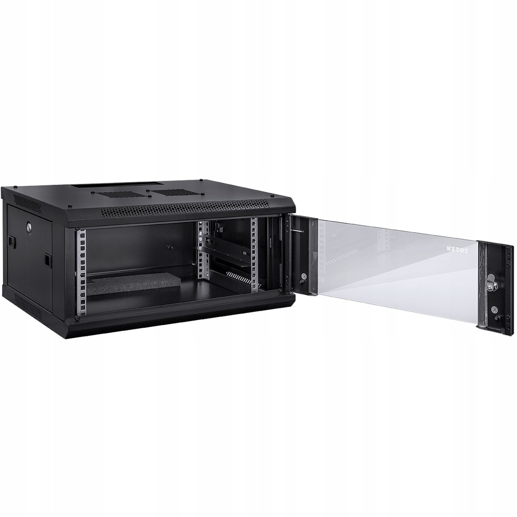 Szafa RACK Wisząca LAN 19'' 6U 450mm Serwerowa Rackowa Czarna BOX ...