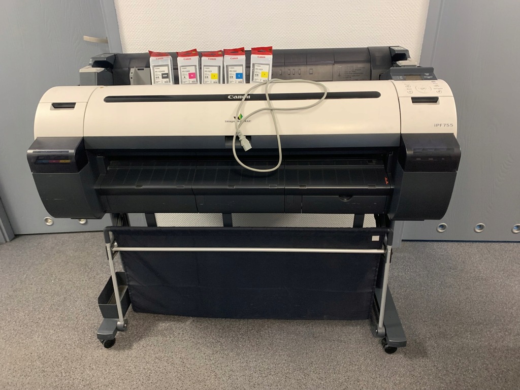 Ploter Canon iPF755 niesprawny + kartridże - 12993151396 - oficjalne archiwum Allegro