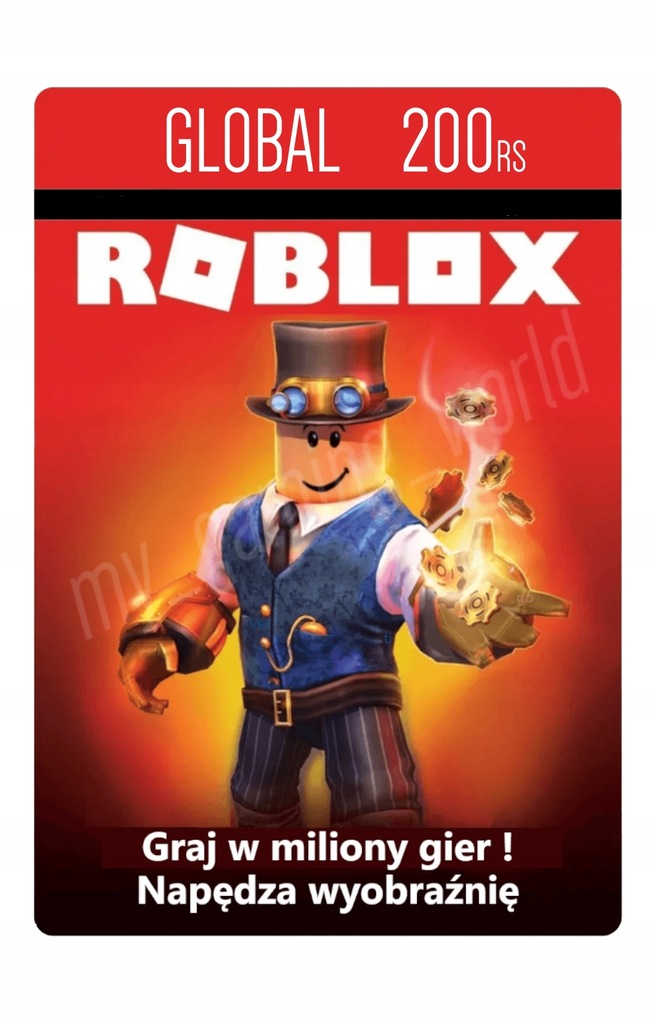 Roblox 200 ROBUX | KLUCZ - 11967074438 - oficjalne archiwum Allegro