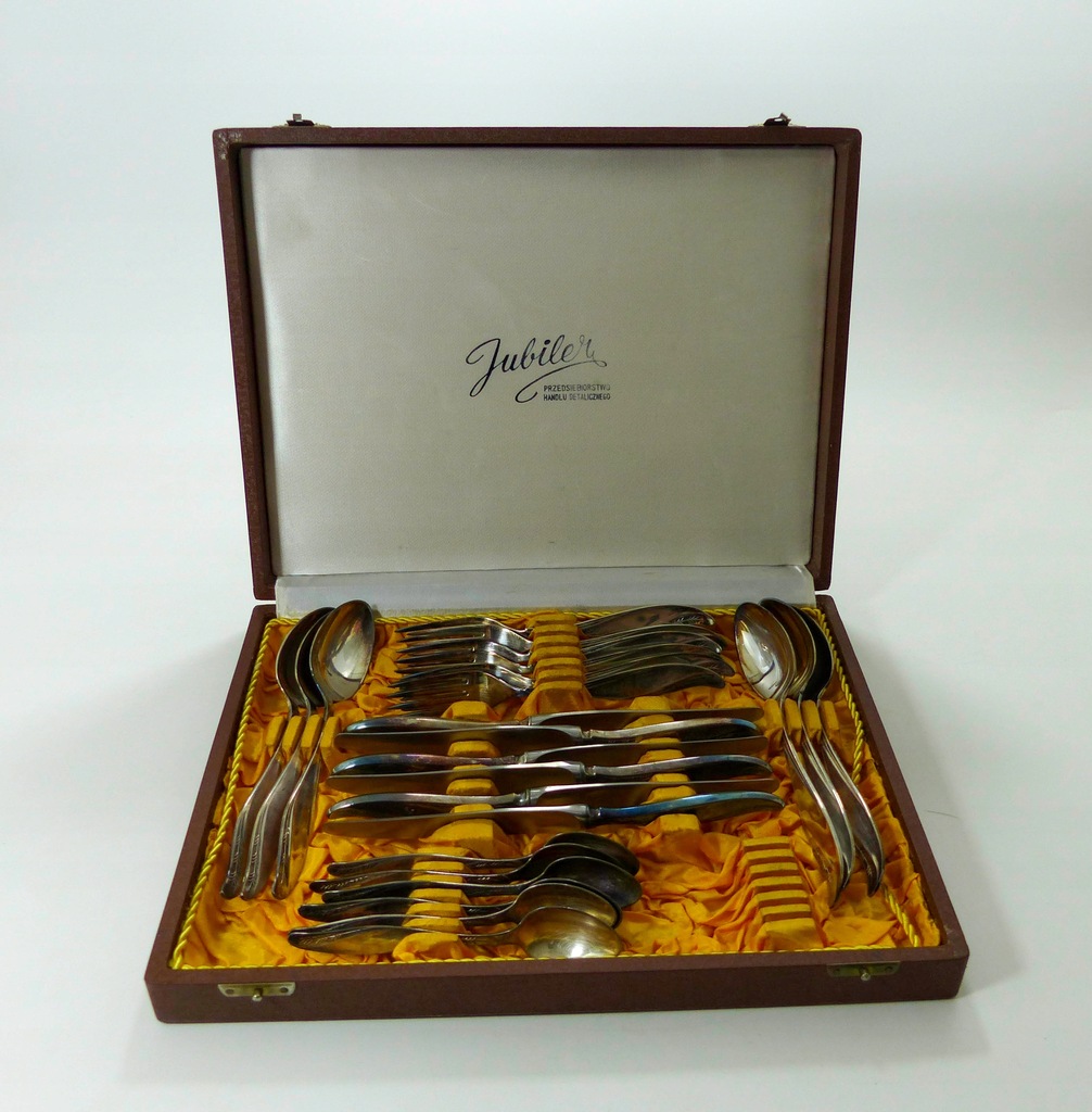 Komplet sztućców Hefra- wzór amerykański | sztućce plater PRL ...