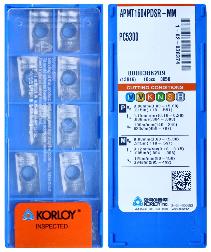 PŁYTKI APMT 1604 PDSR-MM PC5300 KORLOY - 11994322753 - oficjalne ...