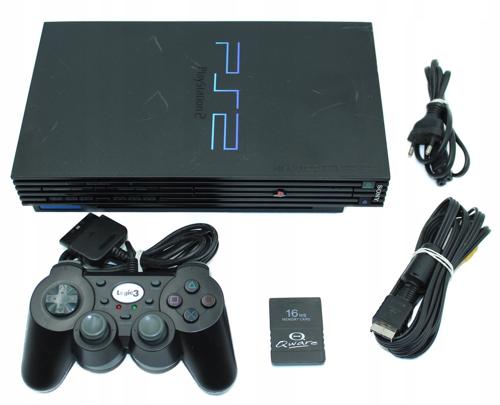Zestaw Konsola PS2 SCPH-30003 R Pad Karta Kabel - 12968033558 ...
