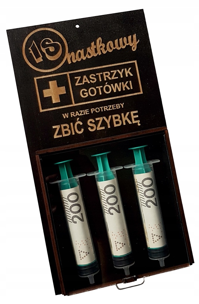 Prezent na urodziny wesele ZASTRZYK GOTÓWKI 18 30 - 9004862205 - oficjalne archiwum Allegro