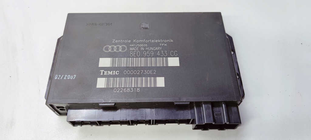 MODUŁ KOMFORTU AUDI A4 B6 B7 8E0959433CG ORYGINAŁ - 13083085255 ...