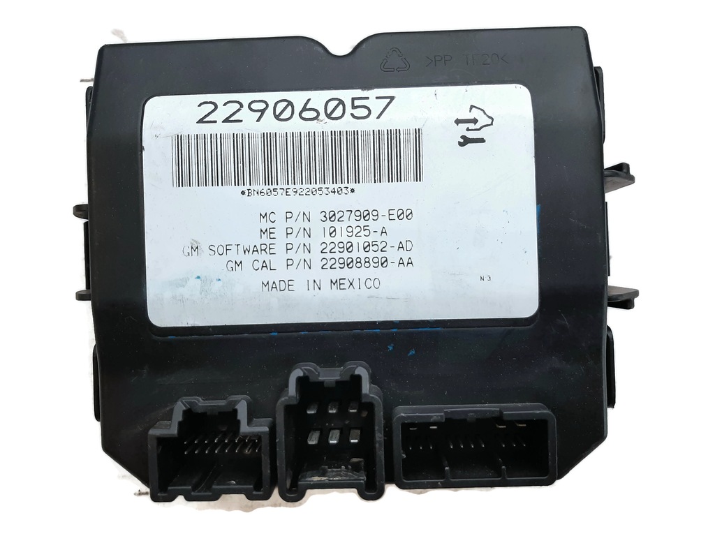 MODUŁ KLAPY BAGAŻNIKA OPEL INSIGNIA 22906057 - 12174836075 - oficjalne ...