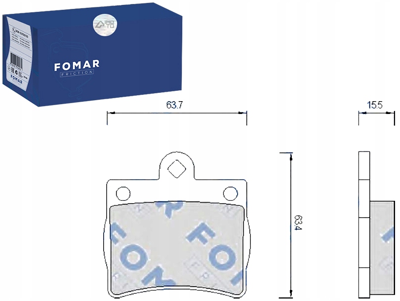 KLOCKI HAMULCOWE MERCEDES C180 C200 C220 FOMAR KPL - 12640978659 ...