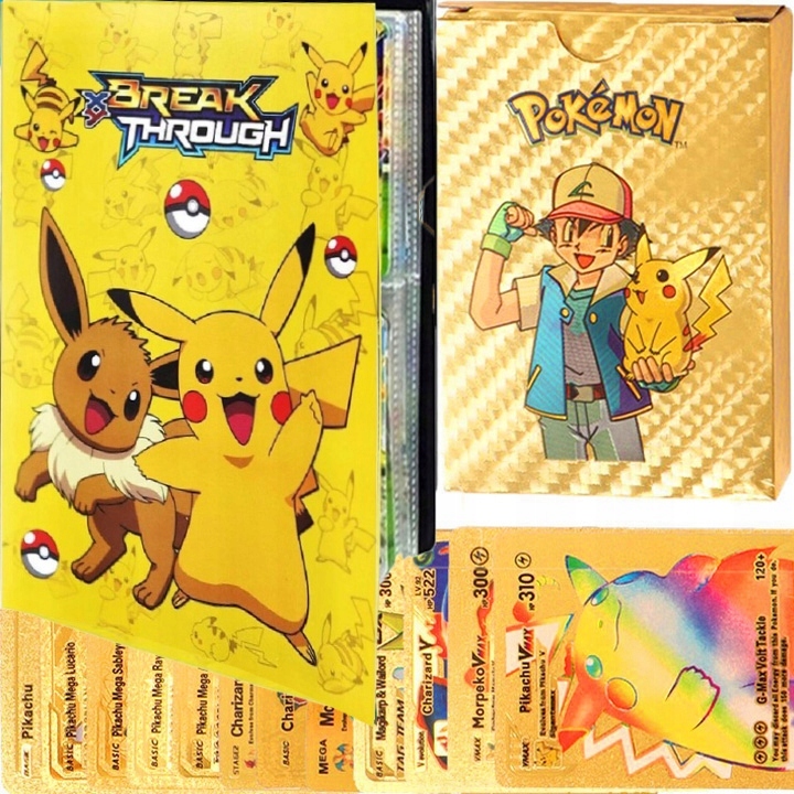 DUŻY ZESTAW POKEMON FOLIA ZŁOTA KARTY 55 SZT+ALBUM - 13377449380 ... DUŻY ZESTAW POKEMON FOLIA ZŁOTA KARTY 55 SZT+ALBUM - 13377449380 ...