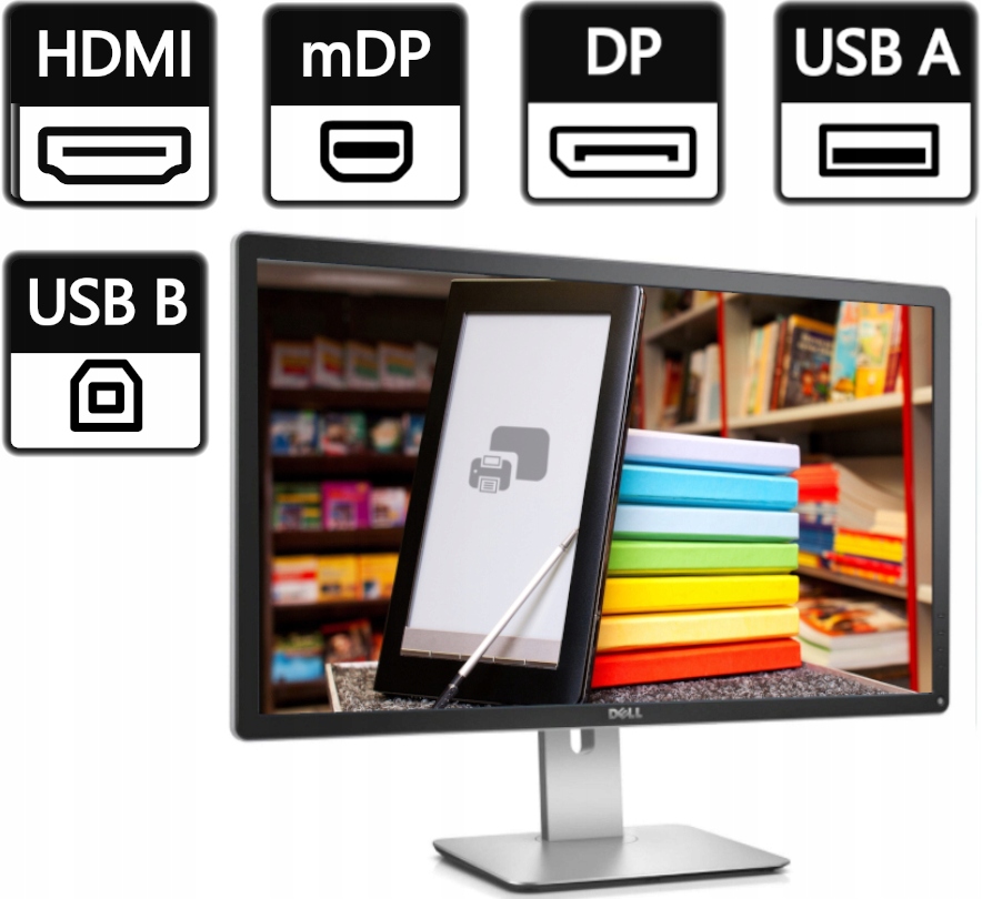 Monitor Dell P2715Qt 27" LED 4K IPS HDMI DP mDP + KABLE - 15456518107 ...