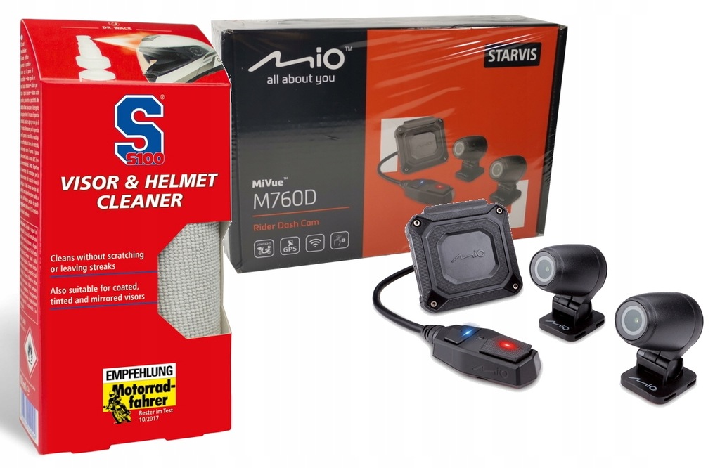 Mio MiVue wideorejestrator motocyklowy M760D WIFI - 11425005675 - oficjalne archiwum Allegro