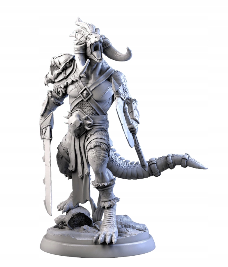 Lizardmen warlord figurka rpg dnd druk 2d 8k - 13736884581 - oficjalne ...