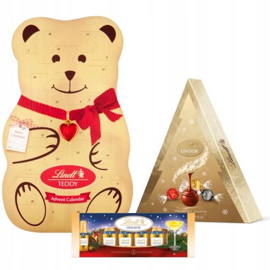 Kalendarz Adwentowy Lindt Teddy 3D, praliny LINDOR, butelki 426g na ...