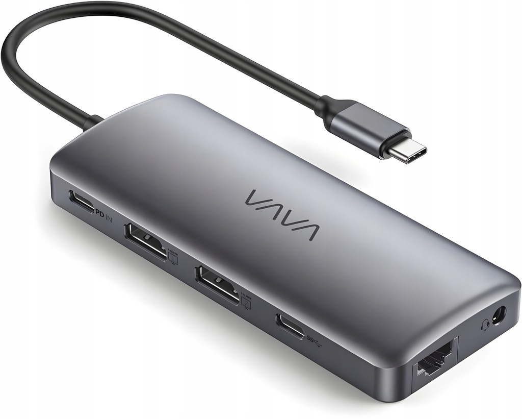 VAVA Hub 11w1 USB-C 100W 2x MONITOR HDMI 4K RJ STACJA DOKUJĄCA Macbook JACK - 15343972619 ...