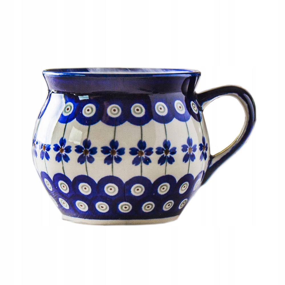 Kubek czeski Ceramika Bolesławiec 320ml dek.166A H1 - 14934962581 - oficjalne archiwum Allegro