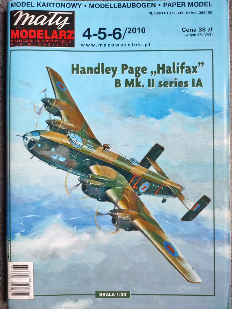 Mały Modelarz 4-5-6/2010 samolot Halifax B Mk. II - 13285992525 ...