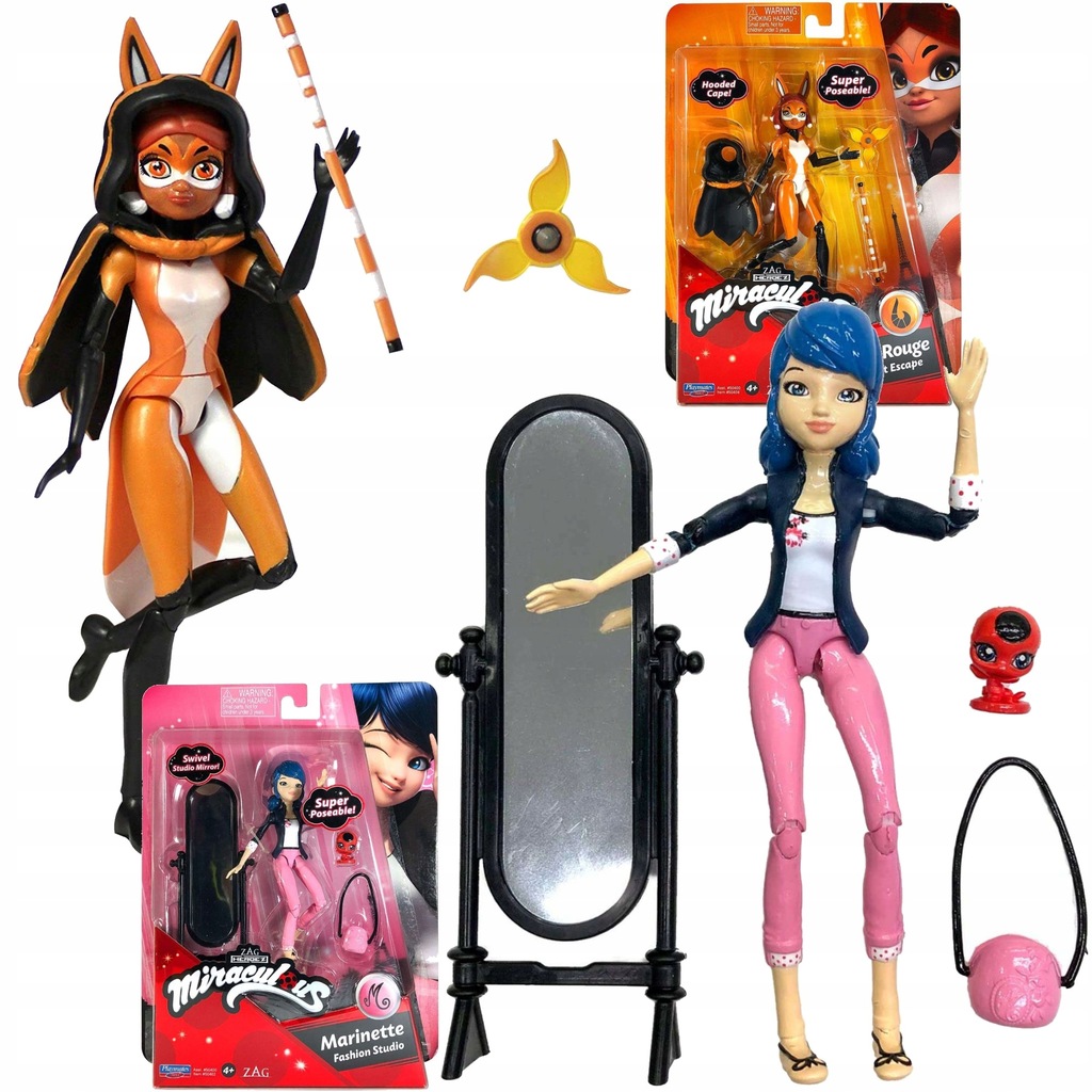 MIRACULOUS BIEDRONKA FIGURKI MARINETTE RUDA KITKA - 11553347341 ...