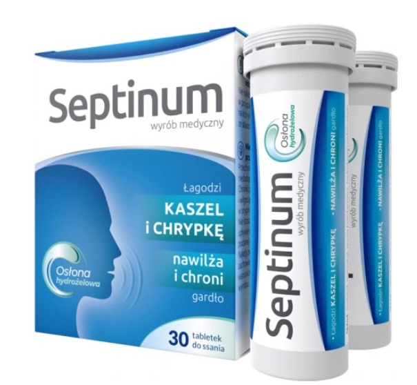 SEPTINUM 30 tabletek do ssania KASZEL GARDŁO - 8964436353 - oficjalne ...
