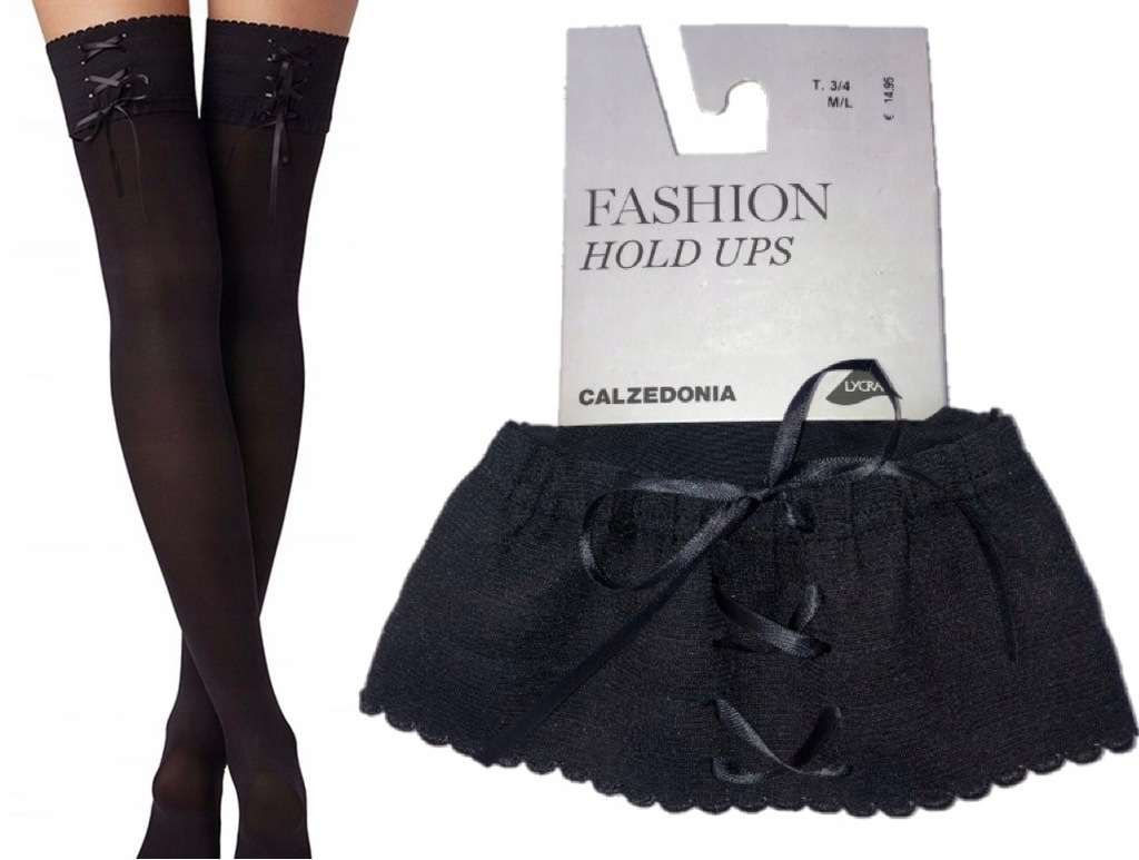 CALZEDONIA Nowe samonośne pończochy 50 den 1/2 s/m - 11222265207 ...