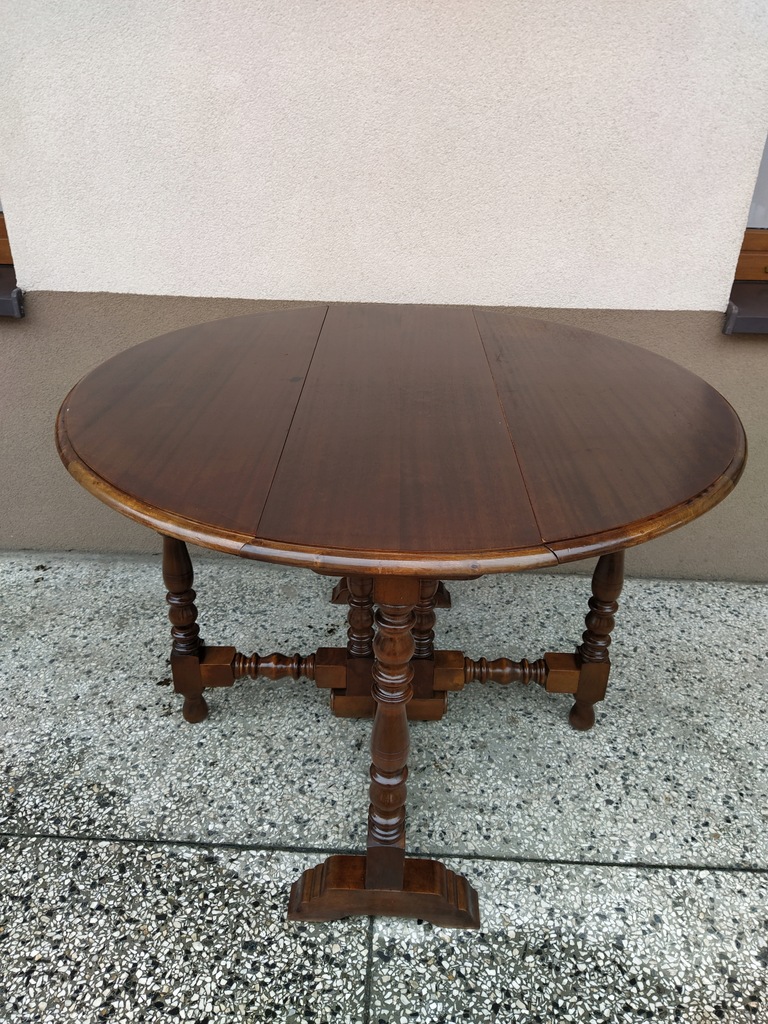 Купить Стол GATE-LEG круглый дубовый. Красивая прокатка: отзывы, фото и характеристики на Aredi ...